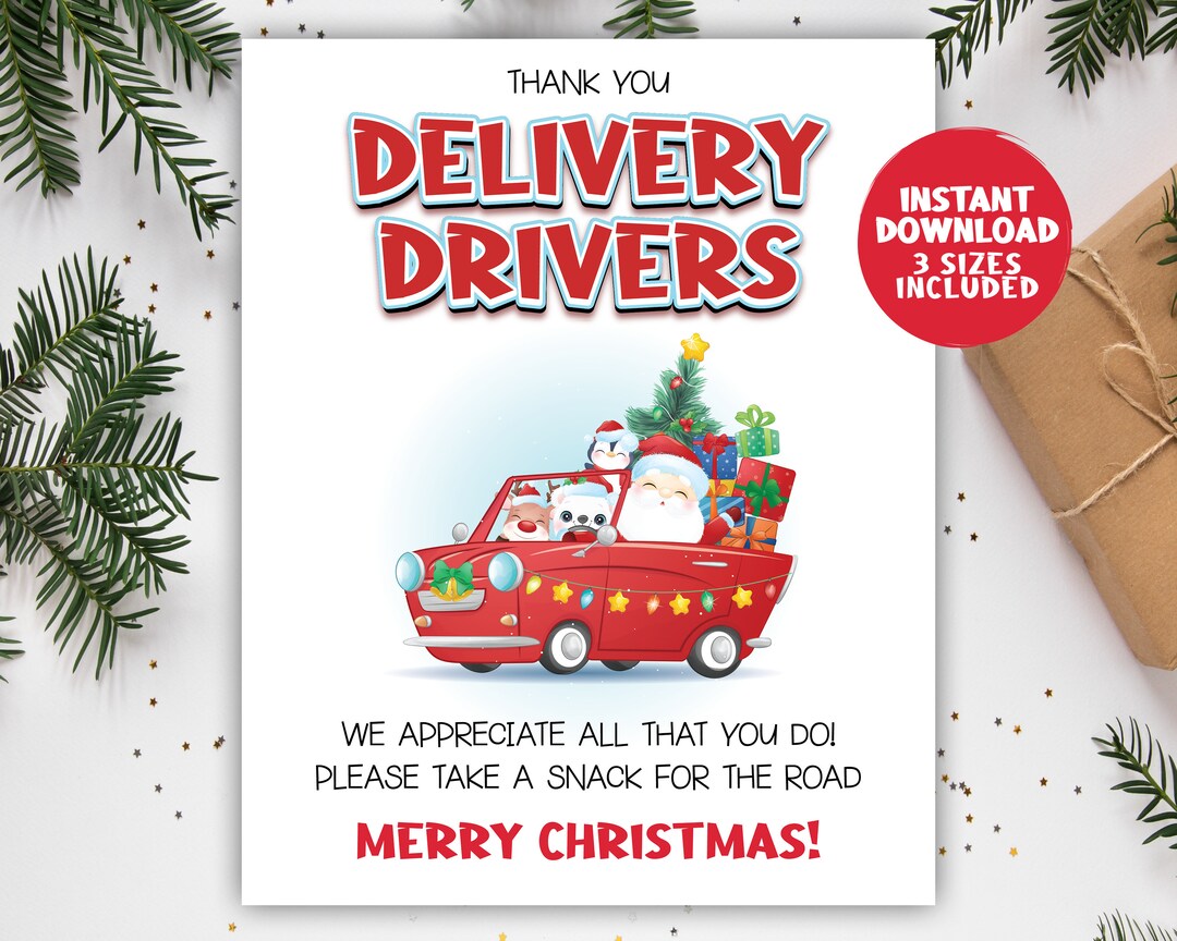 Delivery Driver Snack Sign | Thank You Delivery Drivers | Take A Snack ...