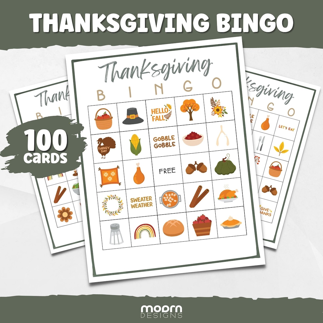 Thanksgiving Bingo | Thanksgiving Activity | Thanksgiving Printable ...
