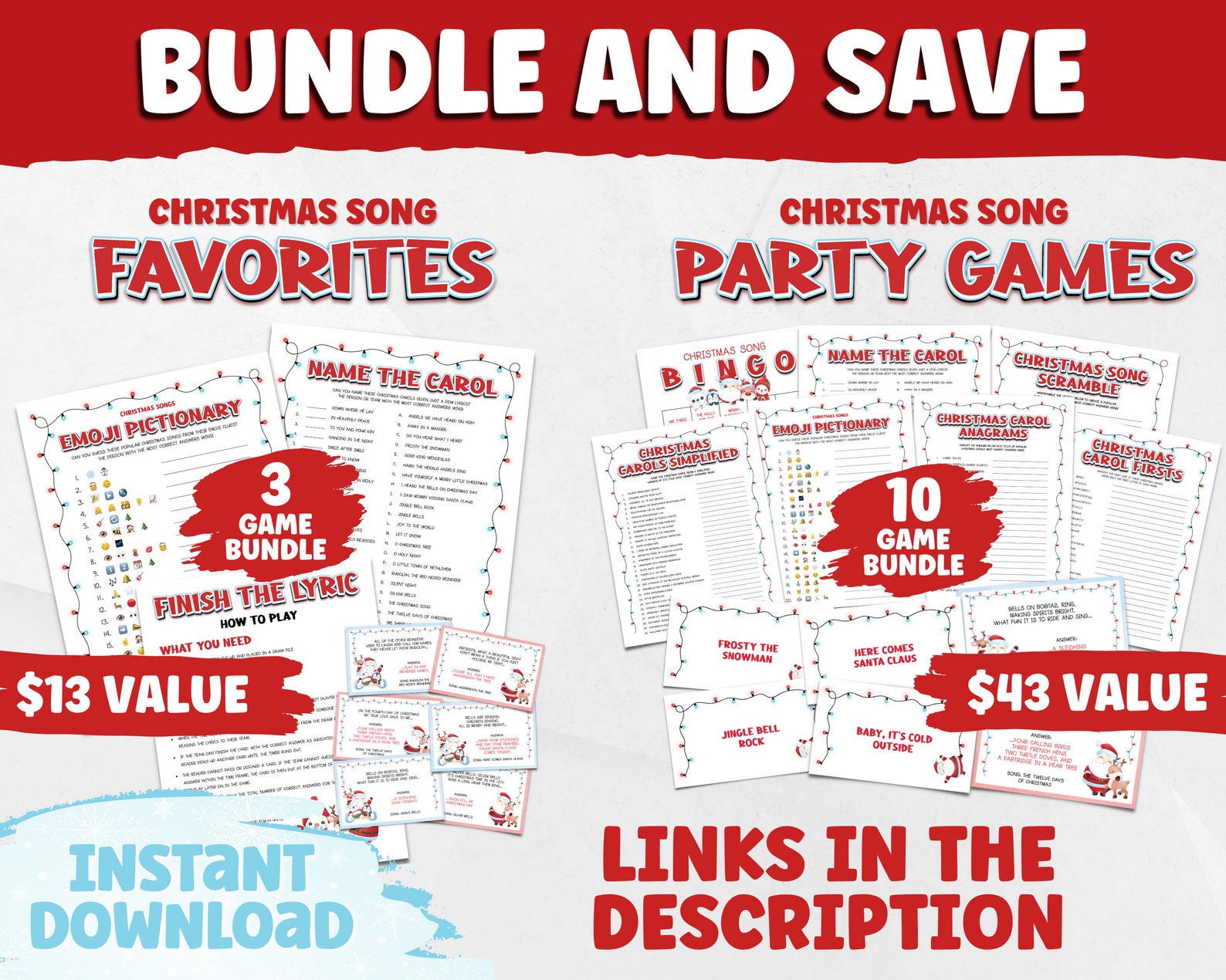 Christmas Song Hum That Tune Game Christmas Carol Game Printable ...