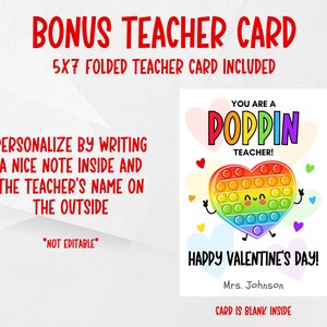 Pop It Valentine's Day Cards, Printable Valentine's for Kids, Kids ...