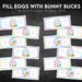 Easter Bunny Bucks Printable, Easter Play Money, Easter Egg Filler ...