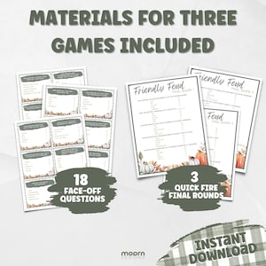 Thanksgiving Friendly Feud Game | Family Trivia | Thanksgiving Party ...