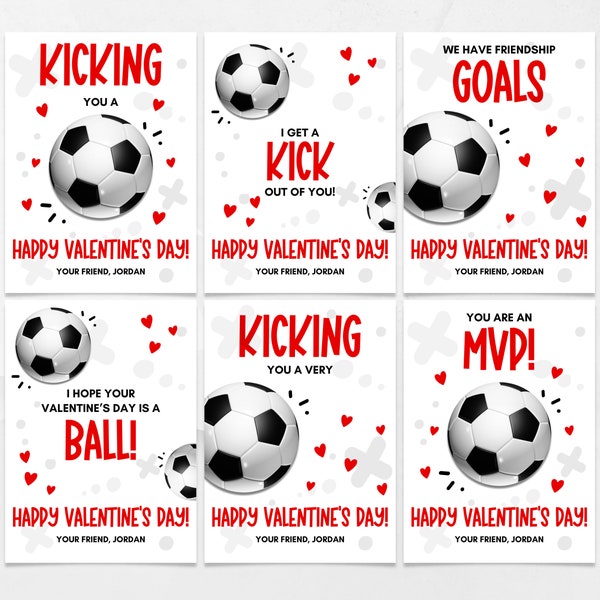 Soccer Valentine - Etsy