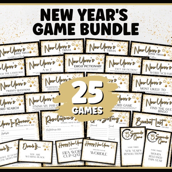 New Years Eve Games - Etsy