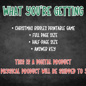 Christmas Riddles Game Printable, Christmas Printable Game, Christmas ...