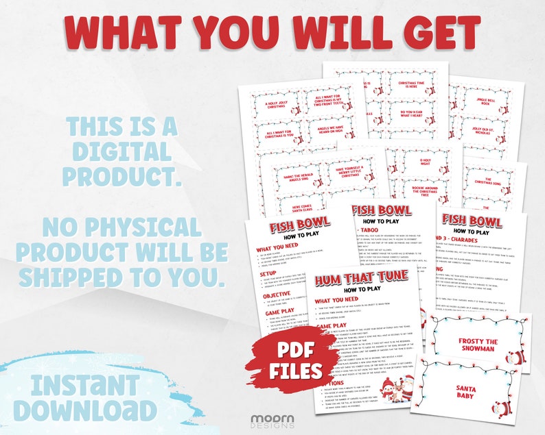 Christmas Song Hum That Tune Game Christmas Carol Game - Etsy