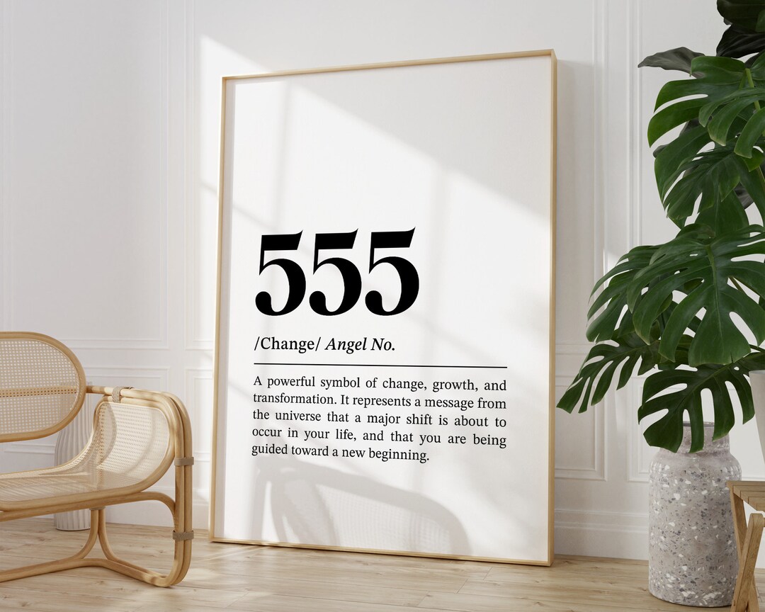 Angel Number 555 Wall Art, Printable Manifestation Art Print, Trendy ...