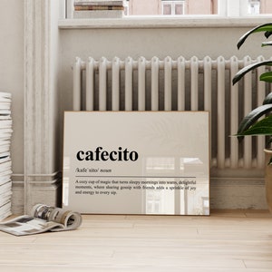 Cafecito Quote Print, Printable Spanish Coffee Definition Wall Art ...