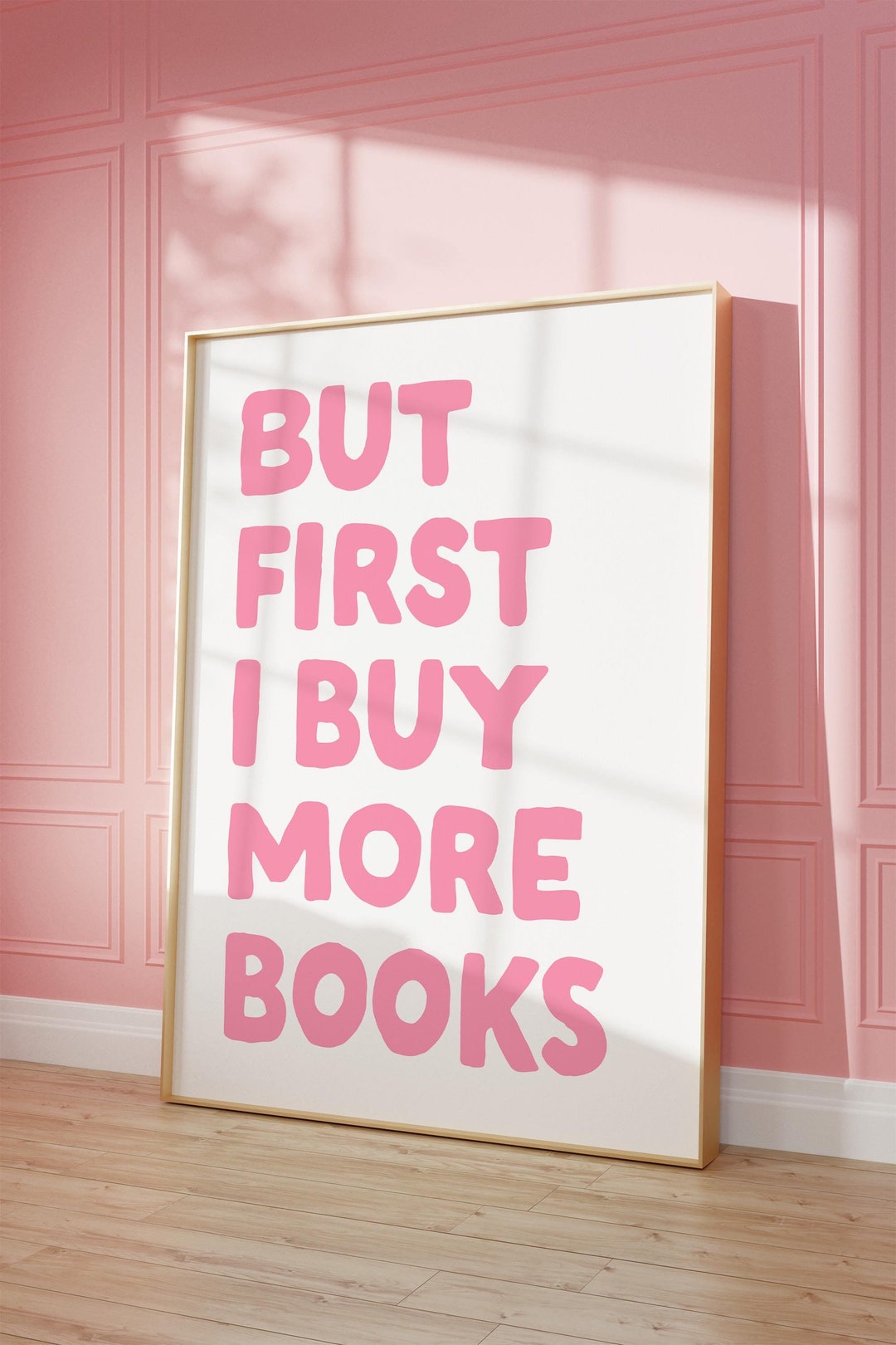 Funny Bookish Print, Printable Pink Bookish Wall Art, Girly Book Print ...