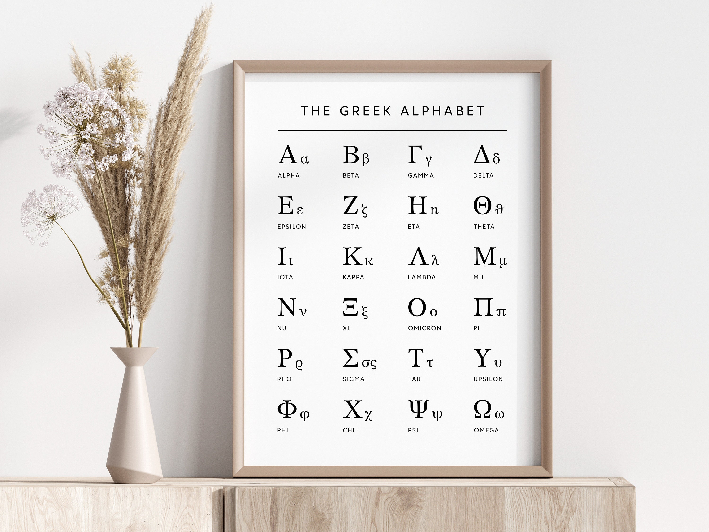 Greek Alphabet Printable Wall Decor Greek Letters Art Print - Etsy UK