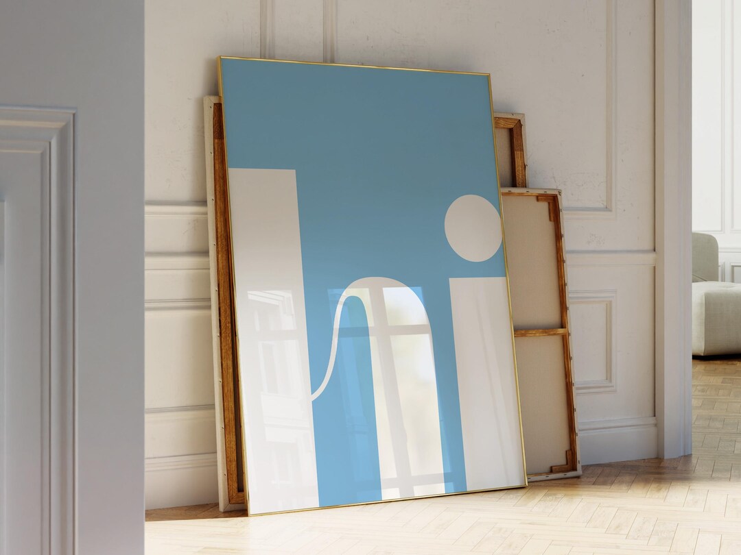 Hi Wall Art, Printable Light Blue Hi Print, Hello Print, Welcome Sign ...