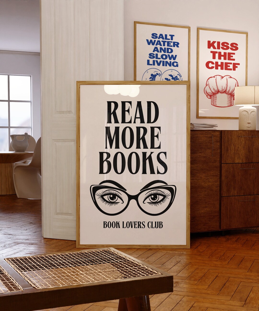 Reading Quote Wall Art, Printable Retro Book Print, Book Lovers Gift ...