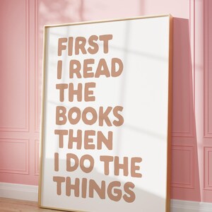 Neutral Bookish Quote Print, Printable Reader Wall Art, Gift for Reader ...