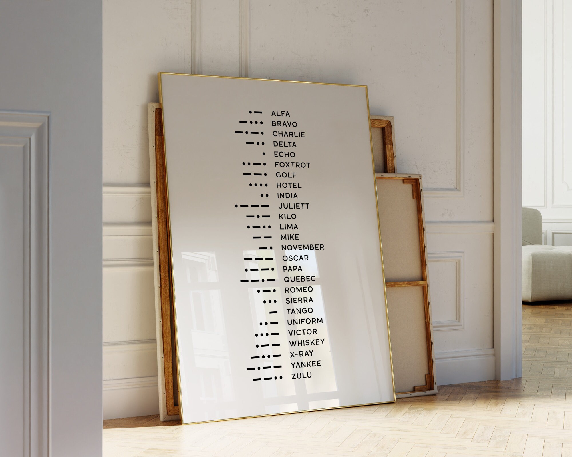 Phonetic Alphabet Wall Art, Printable Morse Code Wall Decor, NATO ...