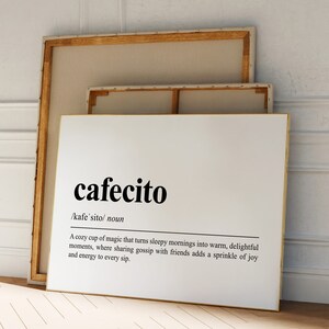 Cafecito Quote Print, Printable Spanish Coffee Definition Wall Art ...
