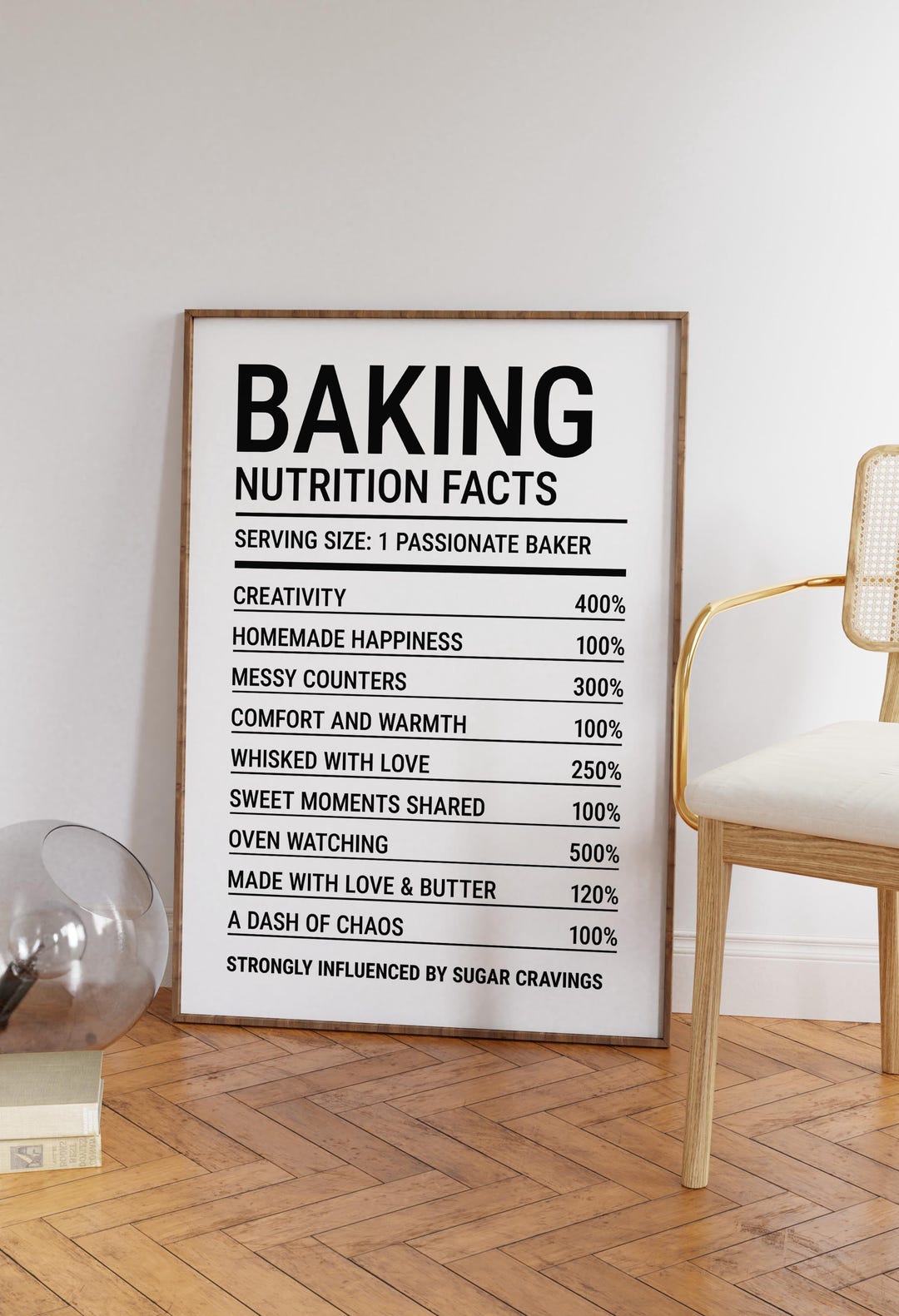 Baking Quote Print, Printable Funny Kitchen Wall Art, Baking Nutrition ...