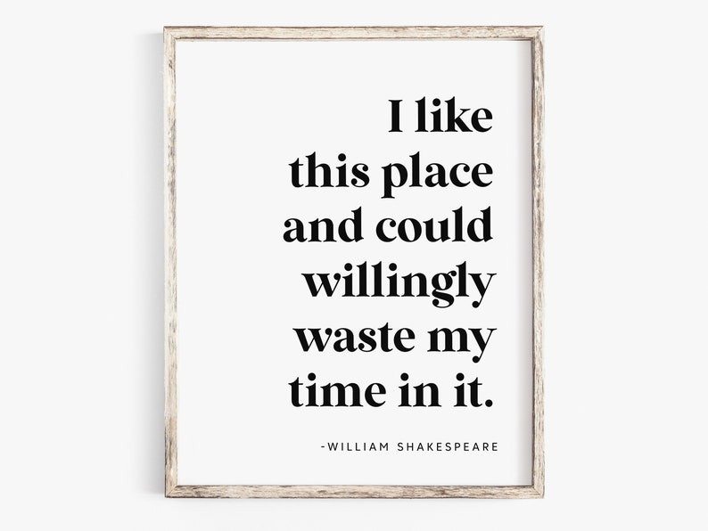 Shakespeare Quote Wall Art Printable Funny Home Decor I Like - Etsy