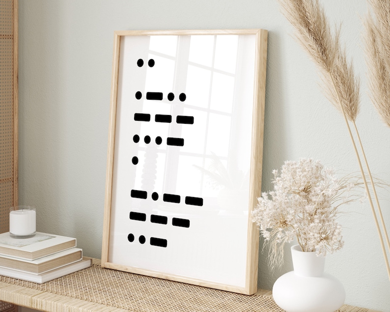 I Love You Morse Code Print Printable Trendy Romantic Quote - Etsy