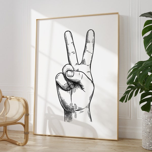 Peace Sign Print - Etsy