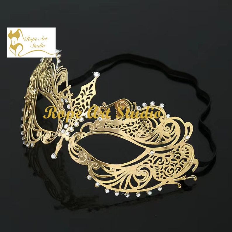 Gold Masquerade Laser Cut Metal Eye Mask for Girls and Women/ - Etsy