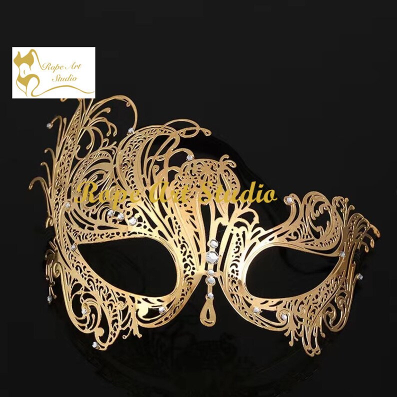 Gold Masquerade Laser Cut Metal Eye Mask for Girls and Women/ - Etsy