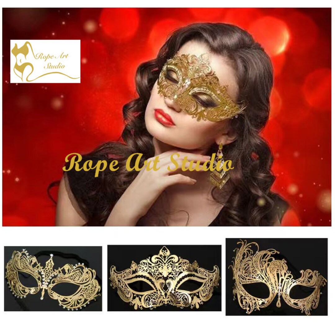 Gold Masquerade Laser Cut Metal Eye Mask for Girls and Women/ - Etsy