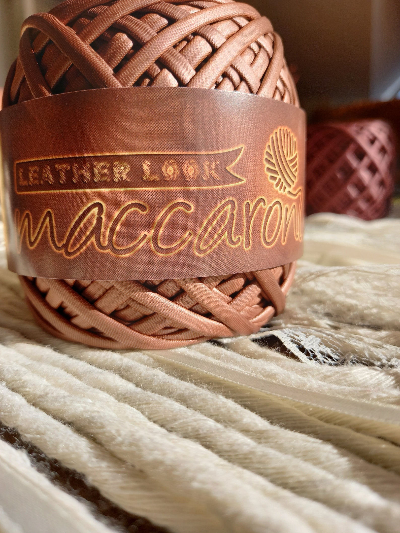 Eco-leather T-shirt Yarn Maccaroni Yarn Leather Look T-shirt - Etsy