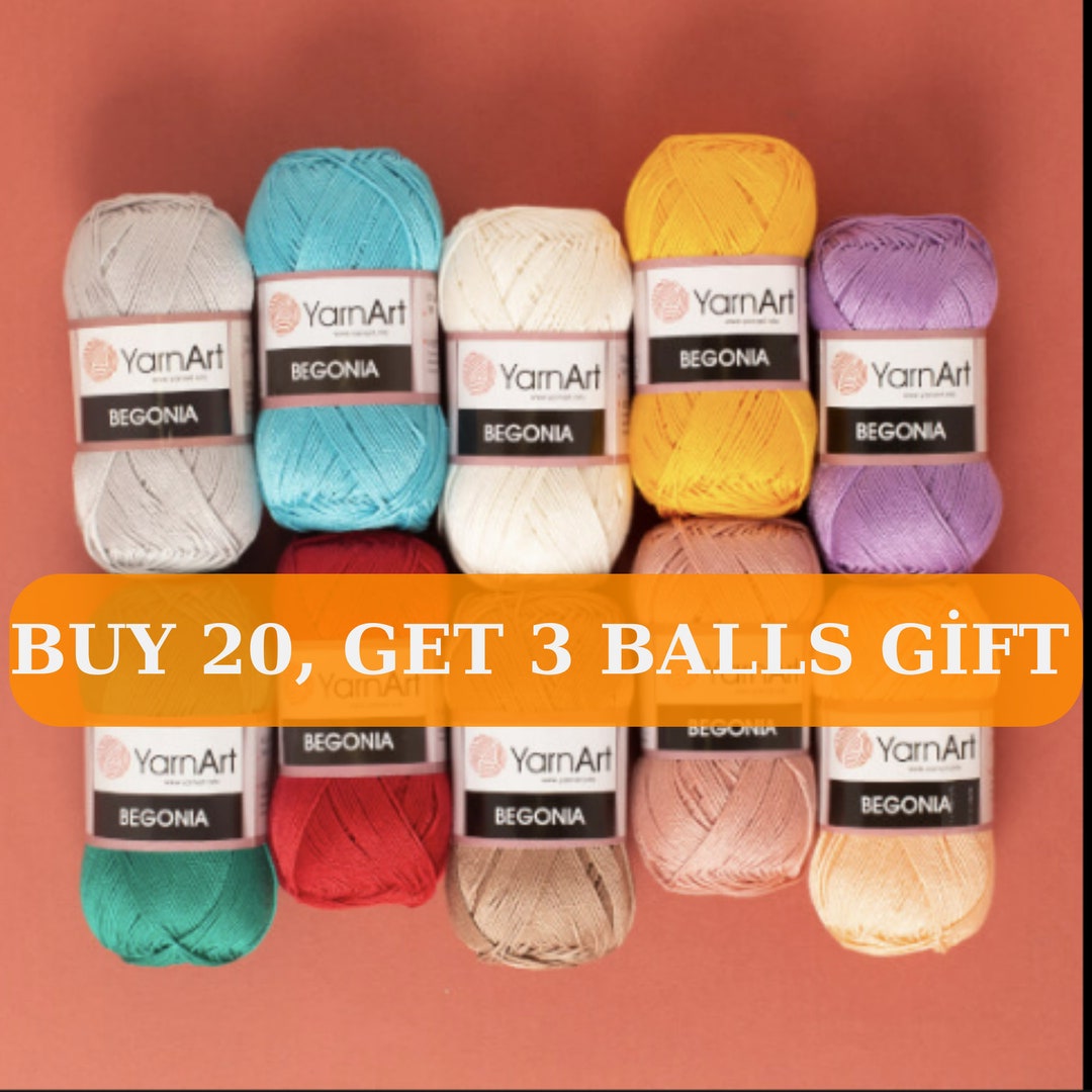 Yarn Yarnart Begonia, Amigurumi Yarn, Bikini Yarn, 100% Mercerized ...