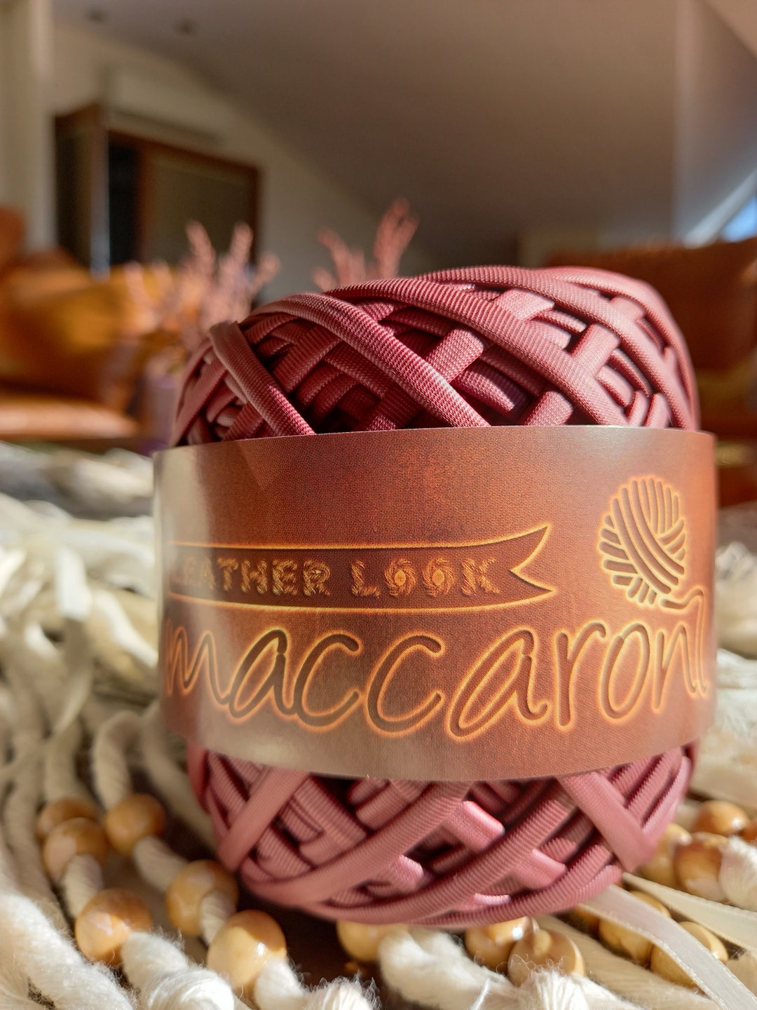 Eco-leather T-shirt Yarn, Maccaroni Yarn, Leather Look T-shirt Yarn ...