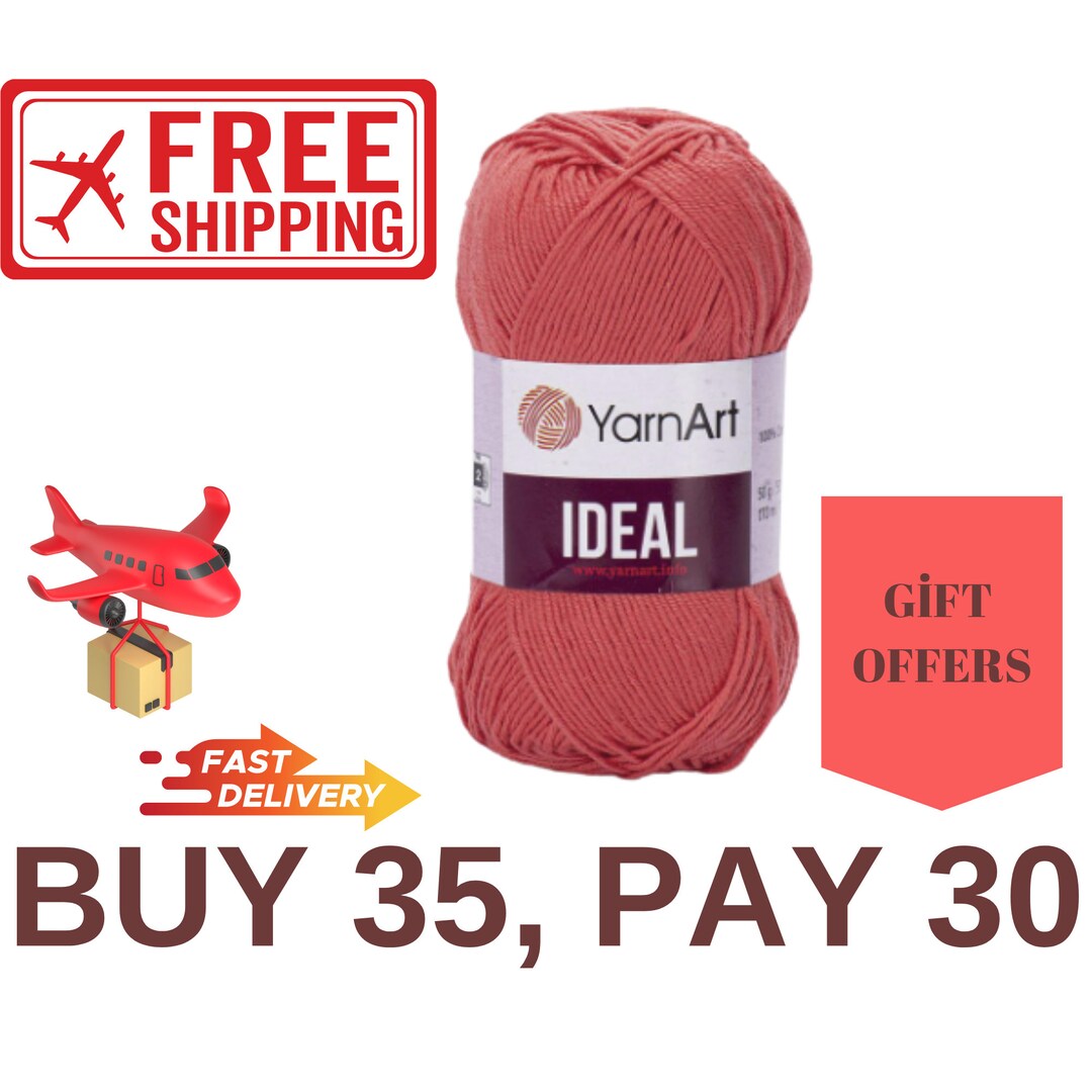 YARNART IDEAL | Crochet Yarns | 50 Gr,1.76oz, 170 Mt,186 Yards, %100 ...