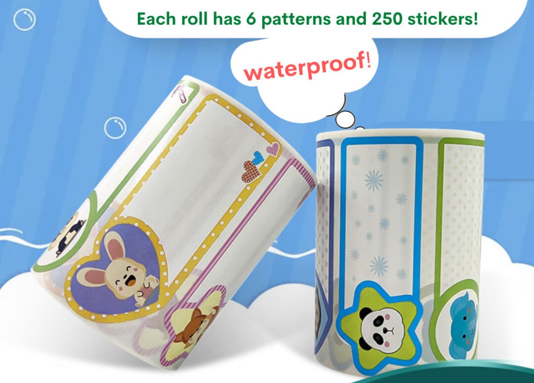 Waterproof Handwriting Stickers: Kids Lunch Box Labels - Etsy