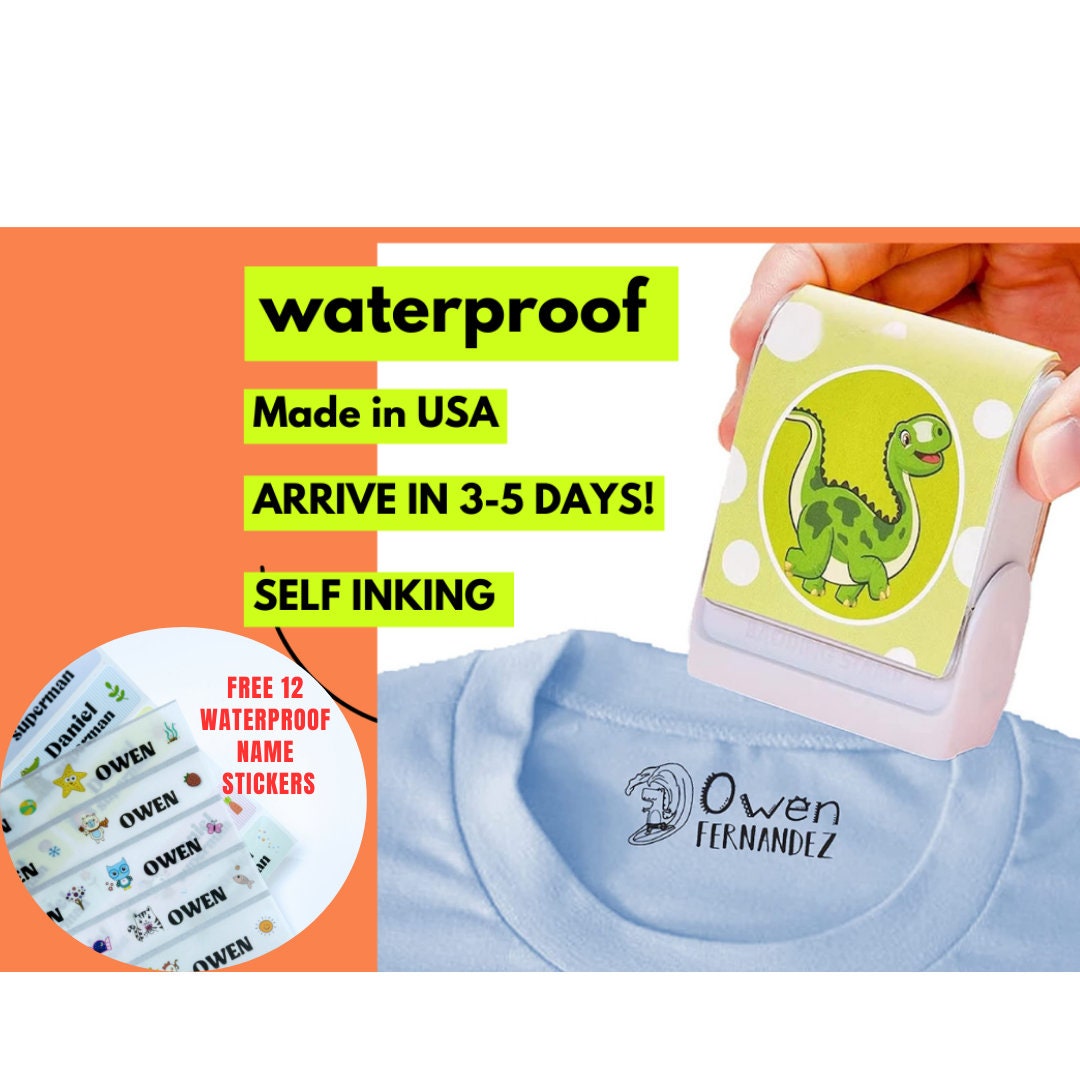 Custom Name Stamp for Kids Clothing | Waterproof Washable Fabric Labels ...