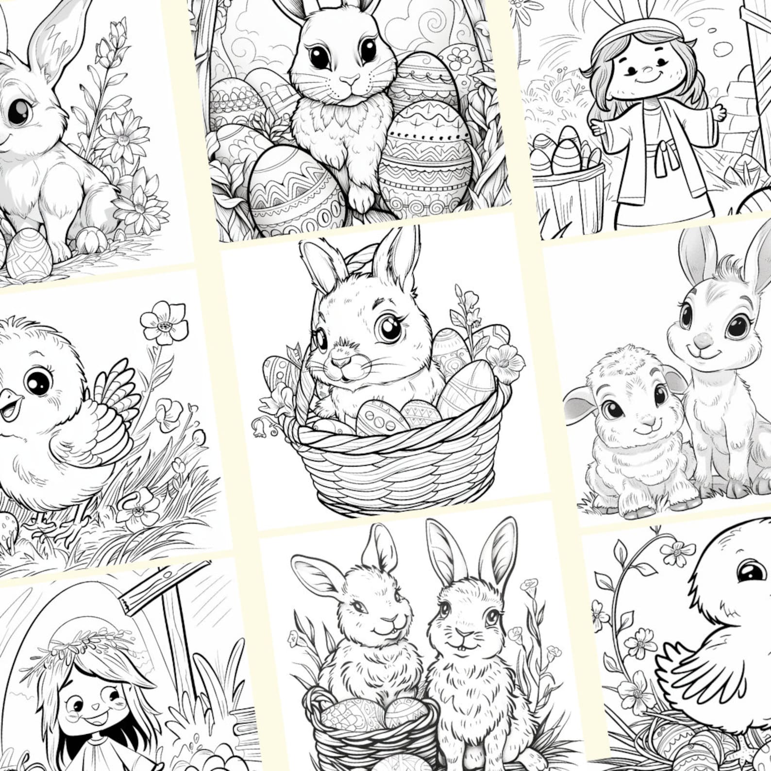 20 Easter Coloring Pages, Printable, Pages for Kids, Easter Printable ...