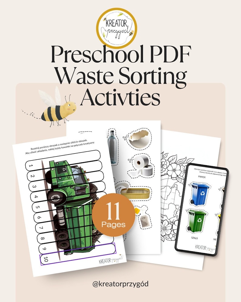 Earth Day Printable: Recycling Challenge Game for Waste Sorting ...