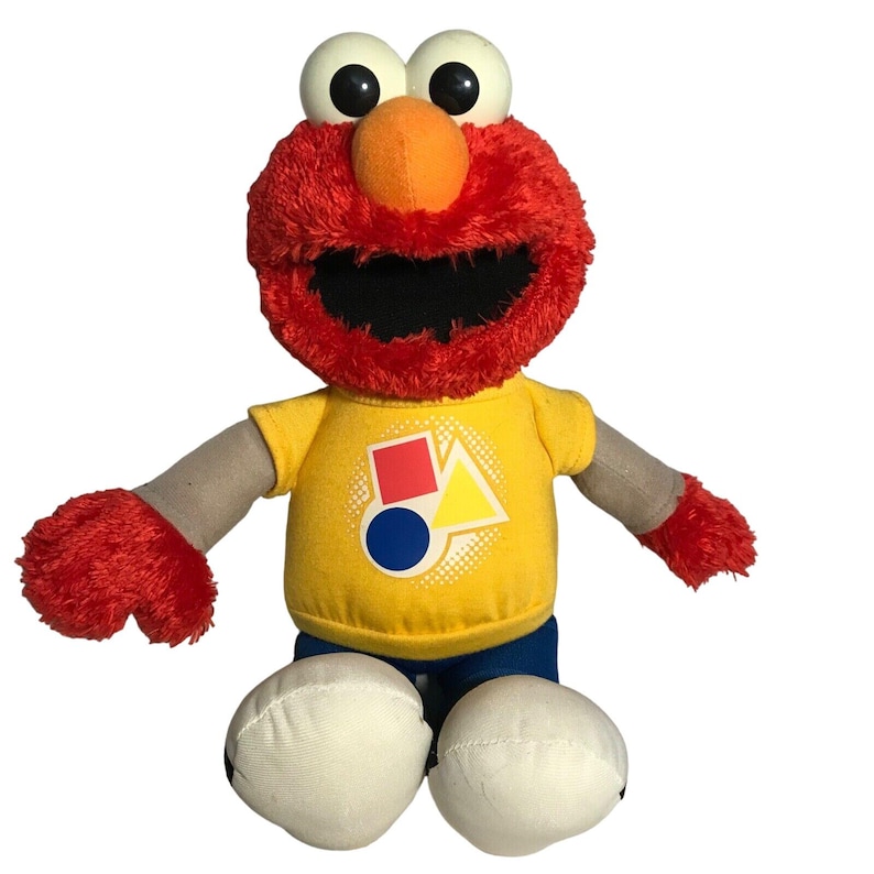 Hasbro Rockin Colors Shapes ELMO Doll Educational Plush Talks Sing ...
