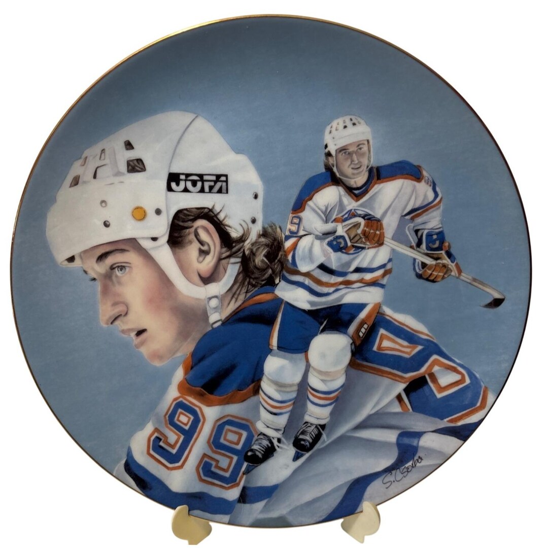 Wayne Gretzky Commemorative Plate 1984 Edmonton Oilers NHL Hockey Royal ...