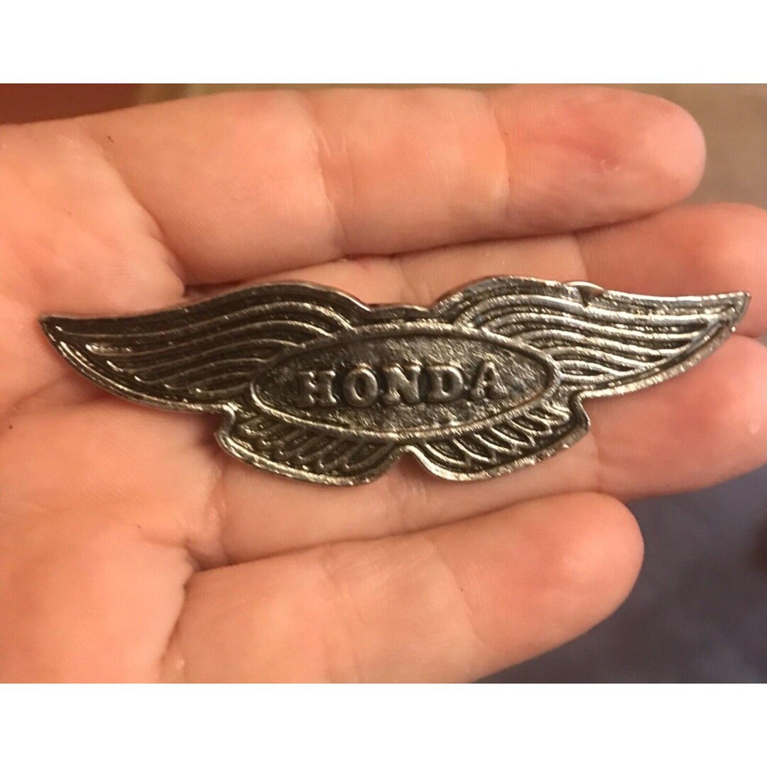 Vintage Honda Winged Metal Emblem Badge Pinback Motorcyle 2.75 - Etsy