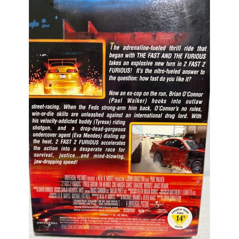 2 Fast 2 Furious VHS Movie Factory Sealed Action Thriller Paul Walker ...