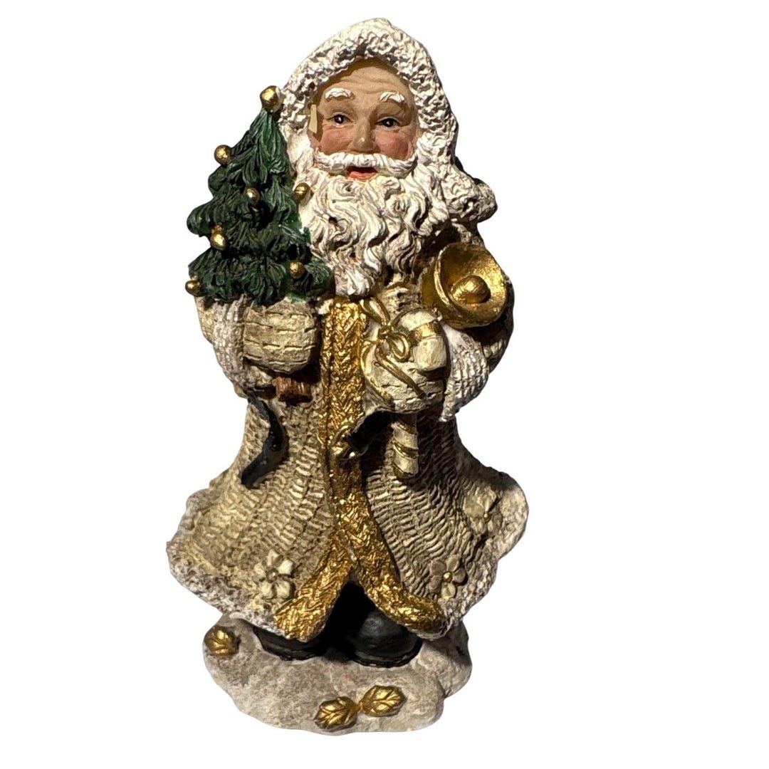 Abbott Collection Santa Claus Figurine Old World Santa Holding Tree ...