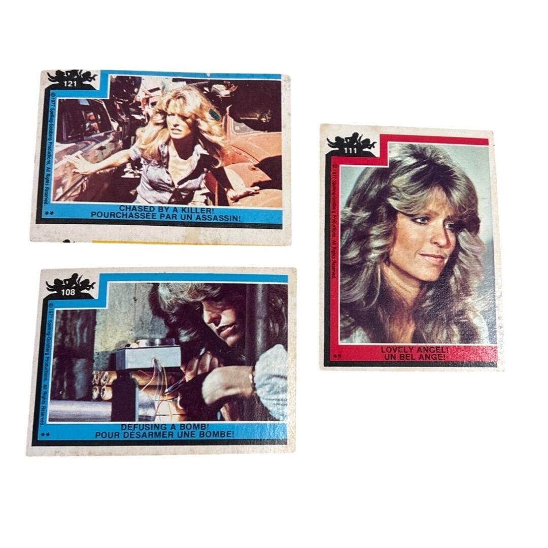 1977 Charlies Angels Trading Cards Set of 3 With Farrah Fawcett - Etsy