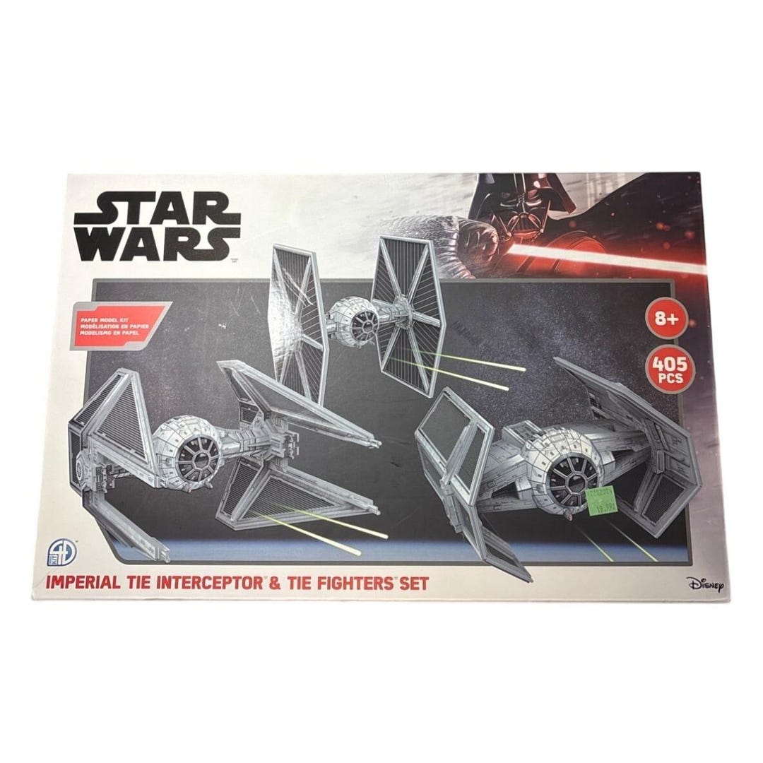 Star Wars Imperial TIE Interceptor TIE Fighters 405 Pcs Paper Model Kit ...