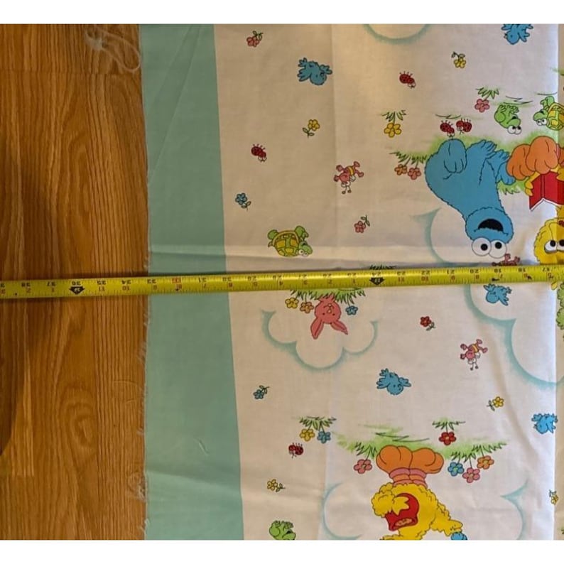 Vintage Sesame Street Fabric Panel With Baby Elmo Big Bird & Cookie ...