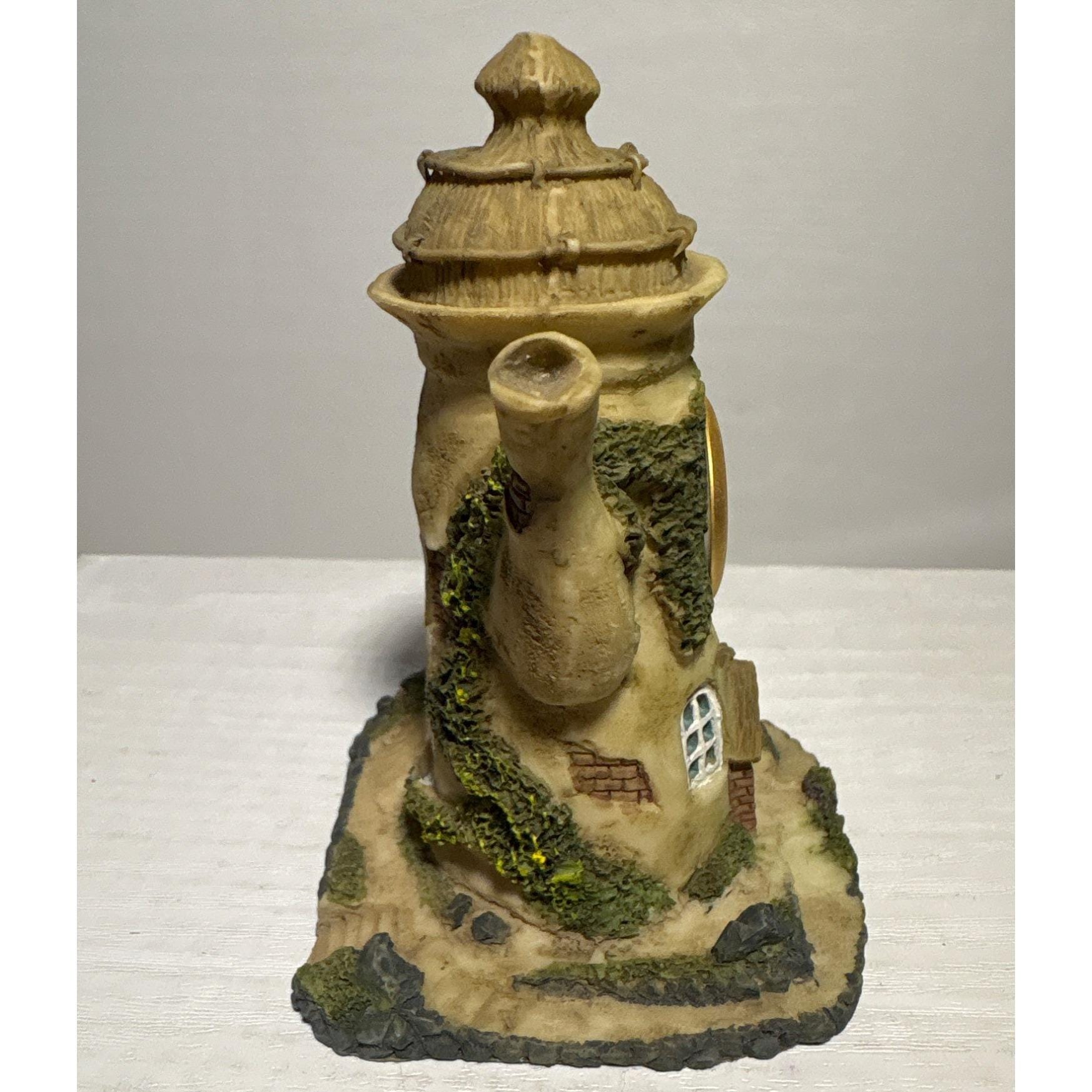 Hamlet Quartz Tea Kettle Shaped Clock Cottage Style Resin Decor Vintage ...