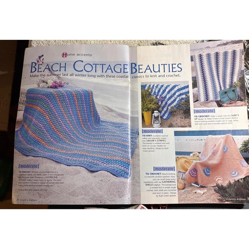 Country Afghans Magazine 2005 Edition 50 Easy Knitting & Crochet ...