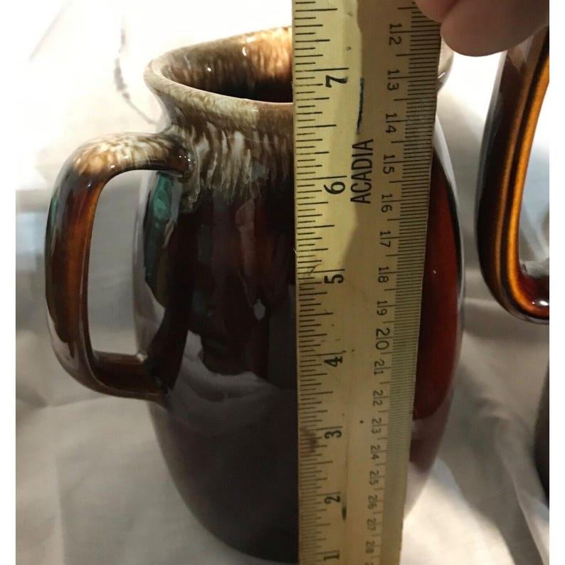 Hull Pottery Pitcher and Coffee Pot Brown Drip Vintage - Etsy