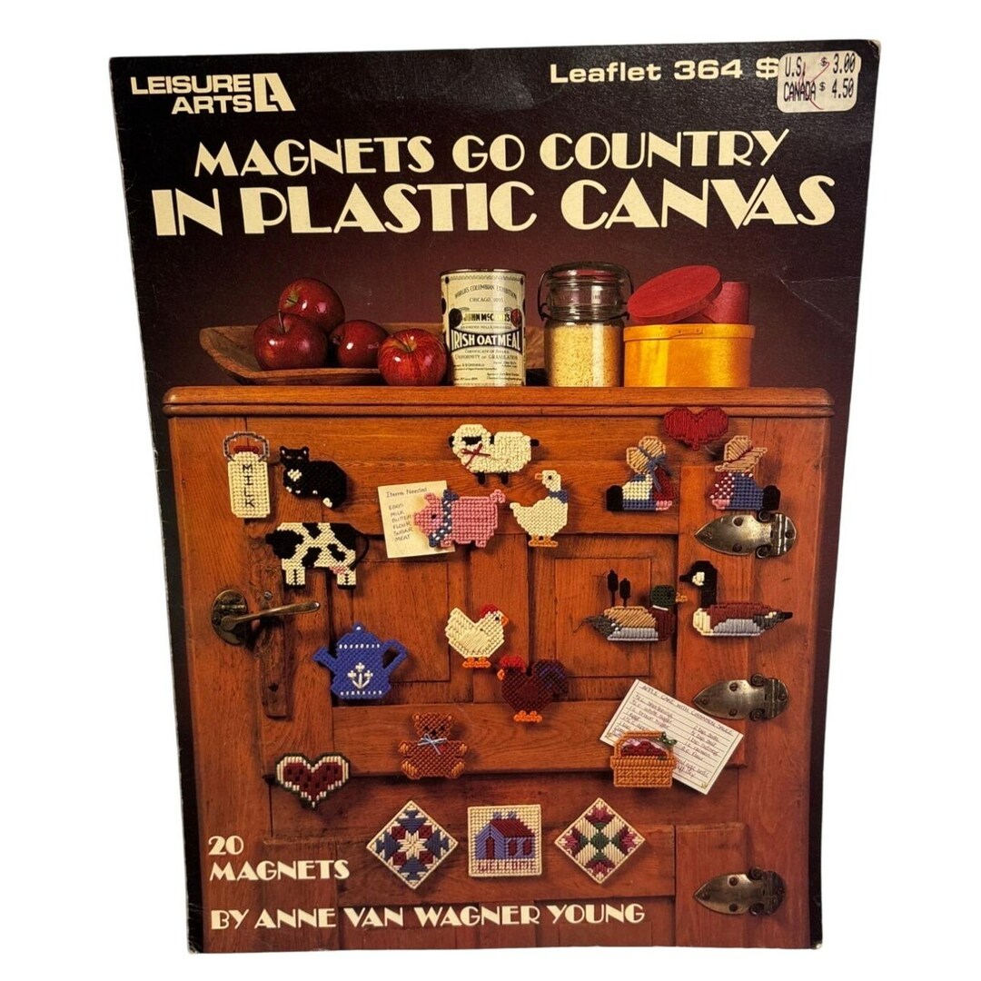 Magnets Go Country in Plastic Canvas Anne Van Wagner Leisure Arts ...