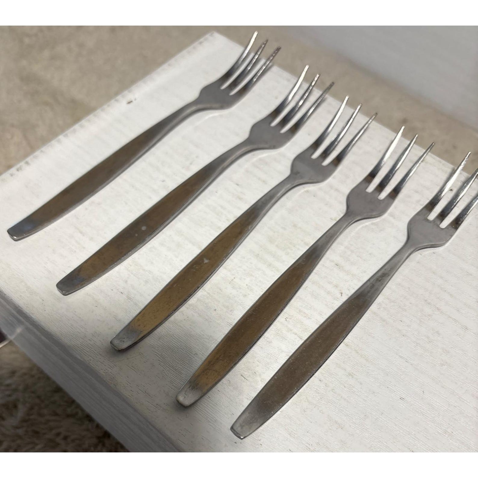 Set of 5 Vintage Cocktail Seafood Forks Made in Japan Stainless Steel 5 ...