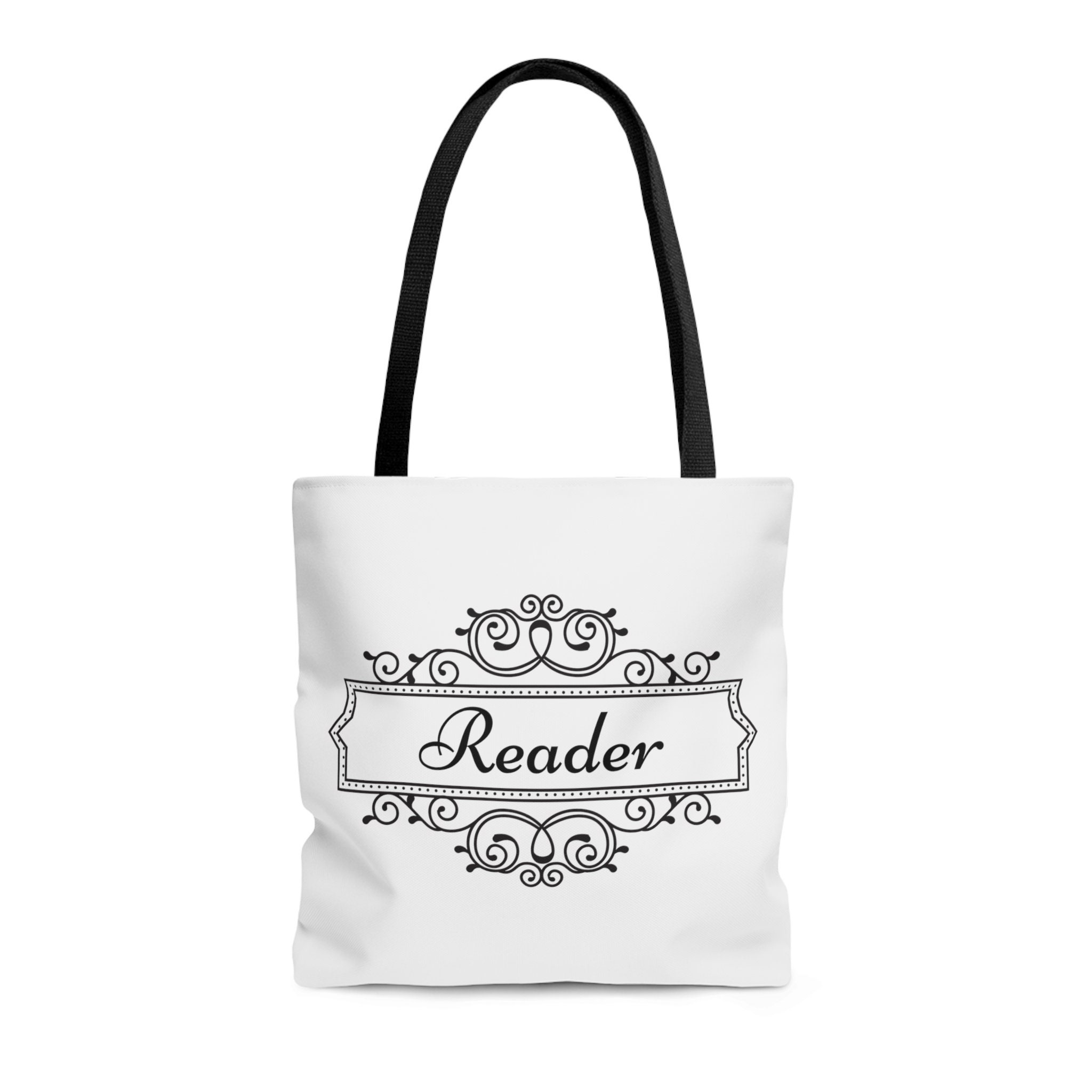Reader Tote Bag, Elegant Tote Bag, Tote Bag in White - Etsy