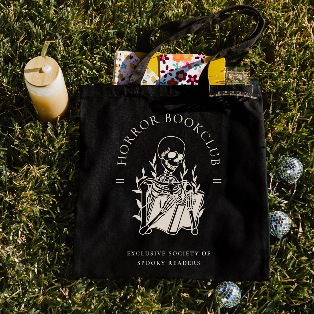 Vintage Horror Books Tote Bag, Horror Gifts, Horror Merch, Canvas Tote ...