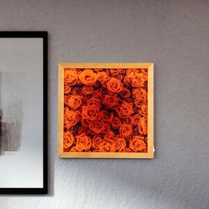 Romantic Light Box for Valentine's, Rose Flower Lovers Wooden Art ...